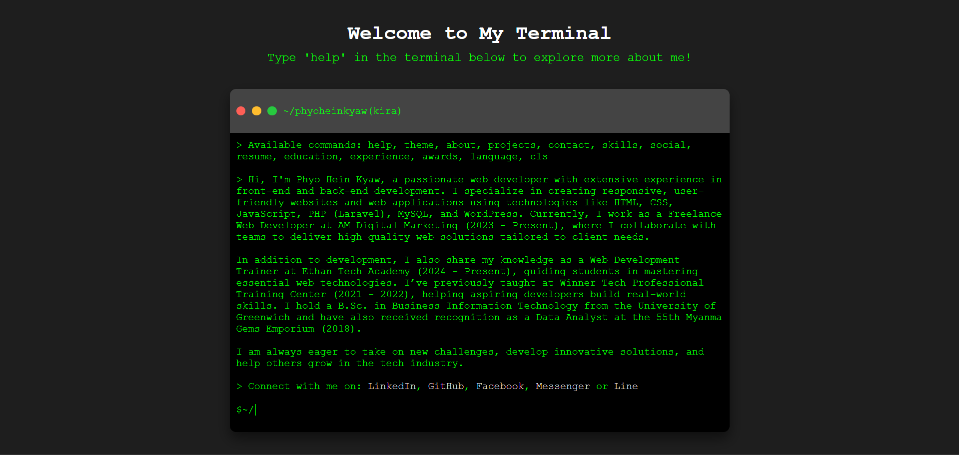 Phyo Hein Kyaw - Portfolio